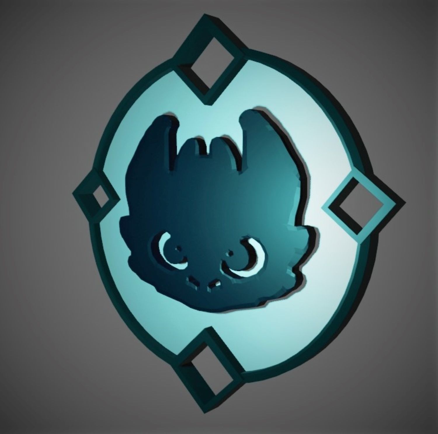 Toothless keychain 3D model 3D printable | CGTrader