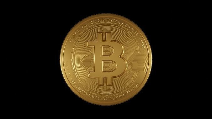BTC coin free 3D model | CGTrader