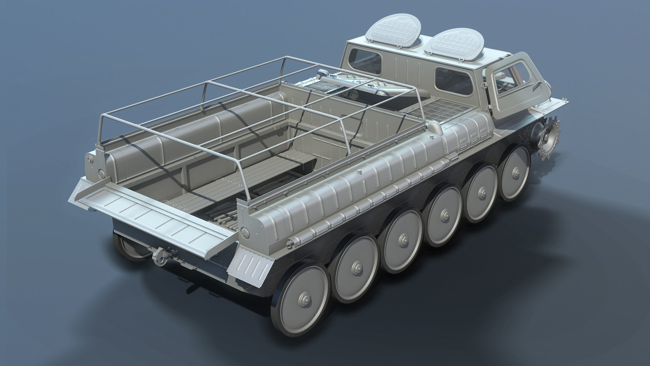 GT-SM Tracked Transporter 3D model | CGTrader
