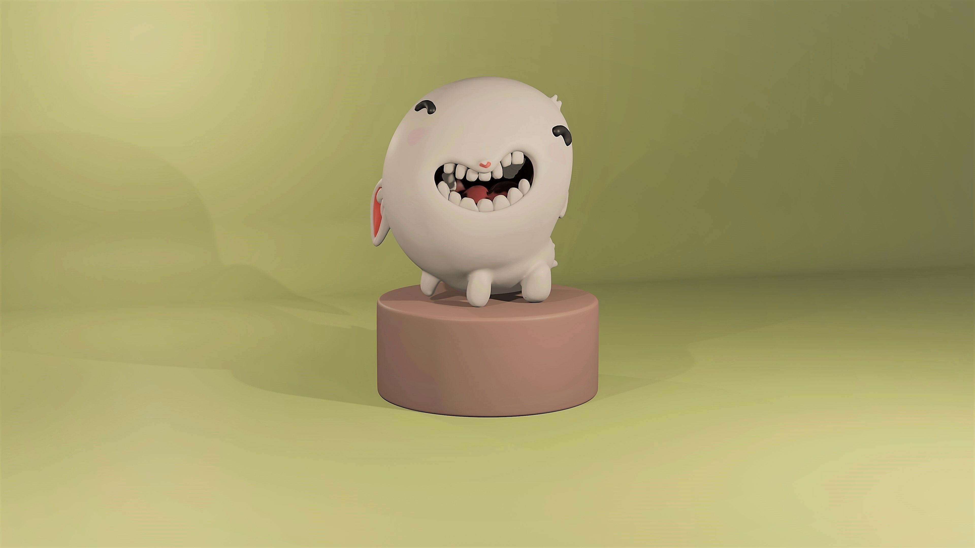 Bun Messenger Sticker - Digital Sculpt 3D model 3D printable | CGTrader