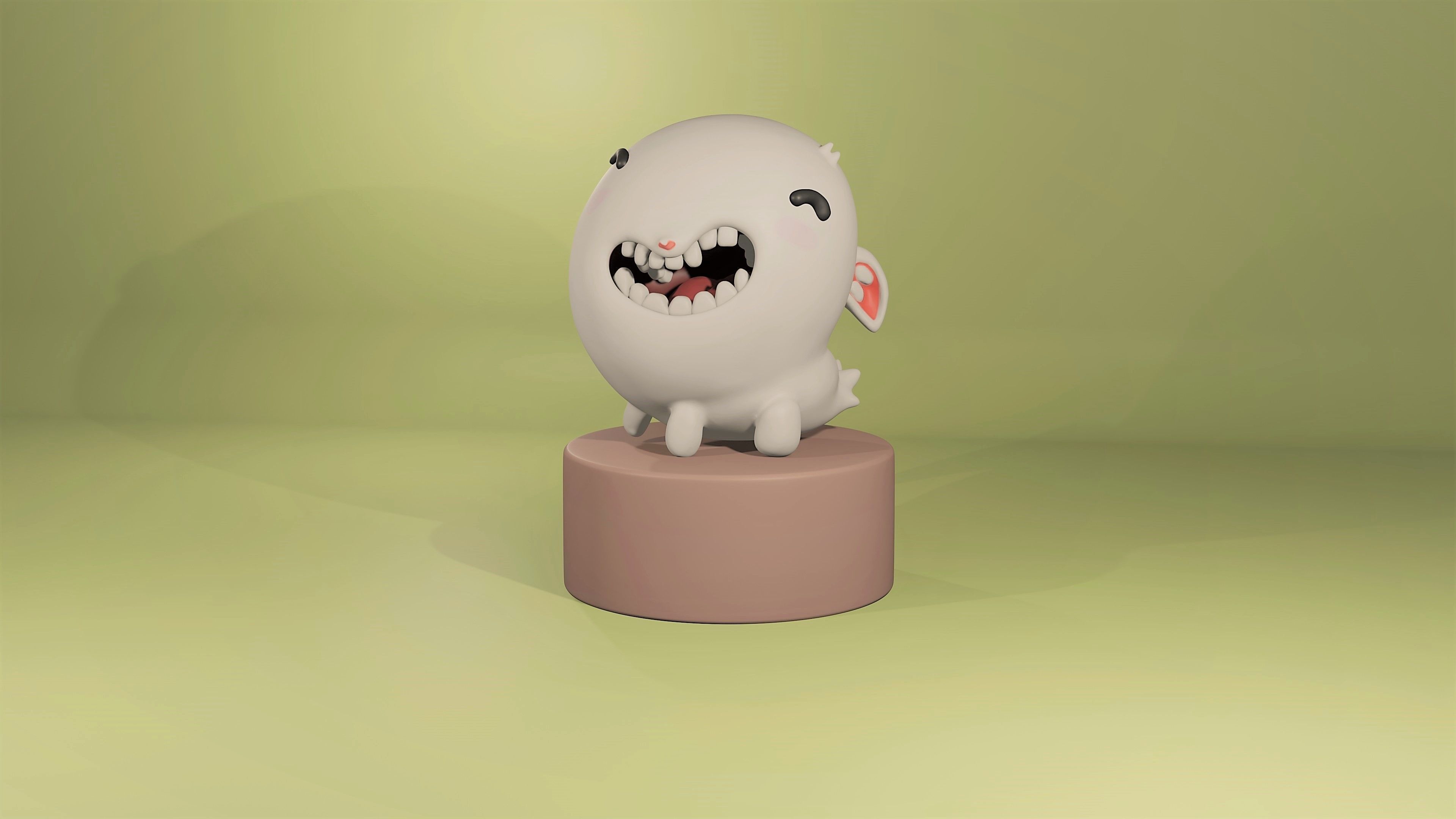 Bun Messenger Sticker - Digital Sculpt 3D model 3D printable | CGTrader