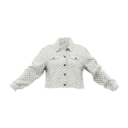 Grey Checkered Jacket 3D model | CGTrader