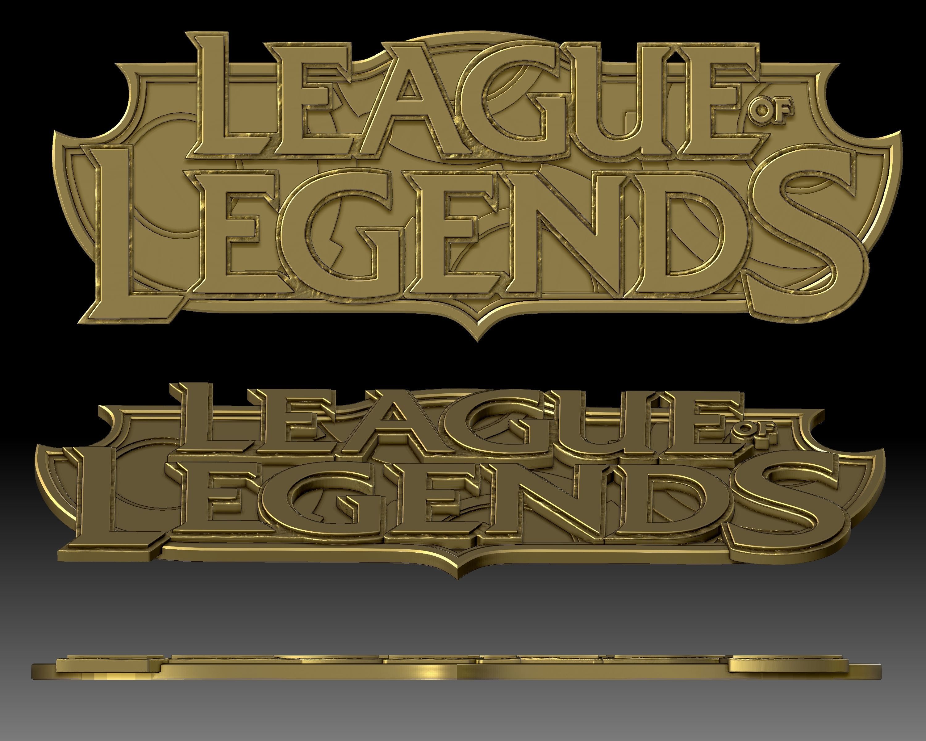 League of Legends Logo for 3D printer or CNC router 3D model 3D ...