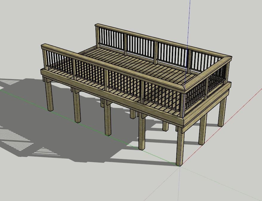 Wooden Deck free 3D model | CGTrader