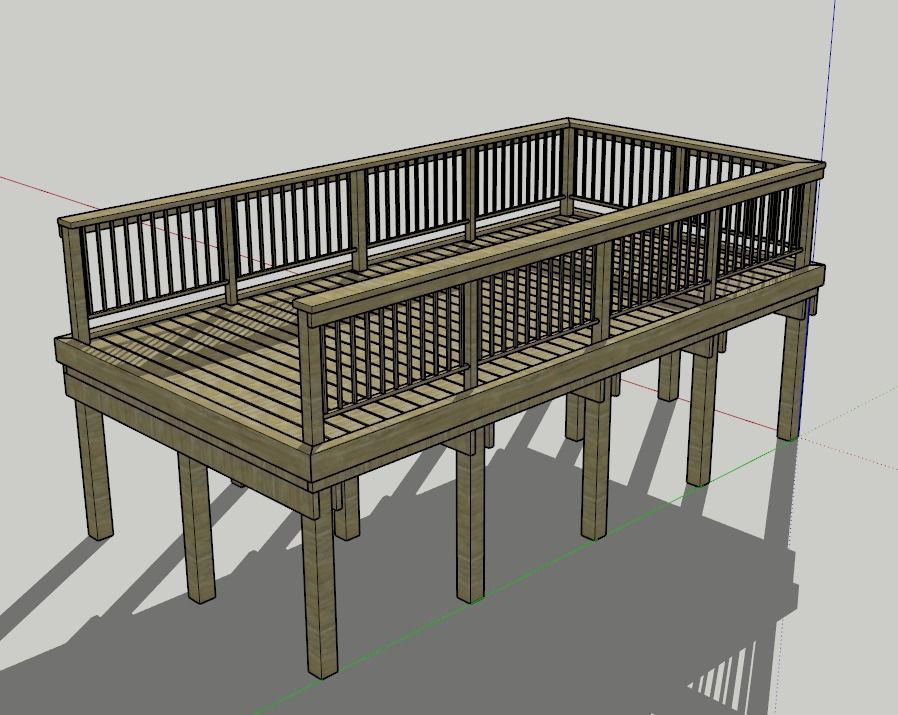 Wooden Deck free 3D model | CGTrader