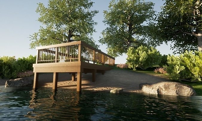 Wooden Deck free 3D model | CGTrader