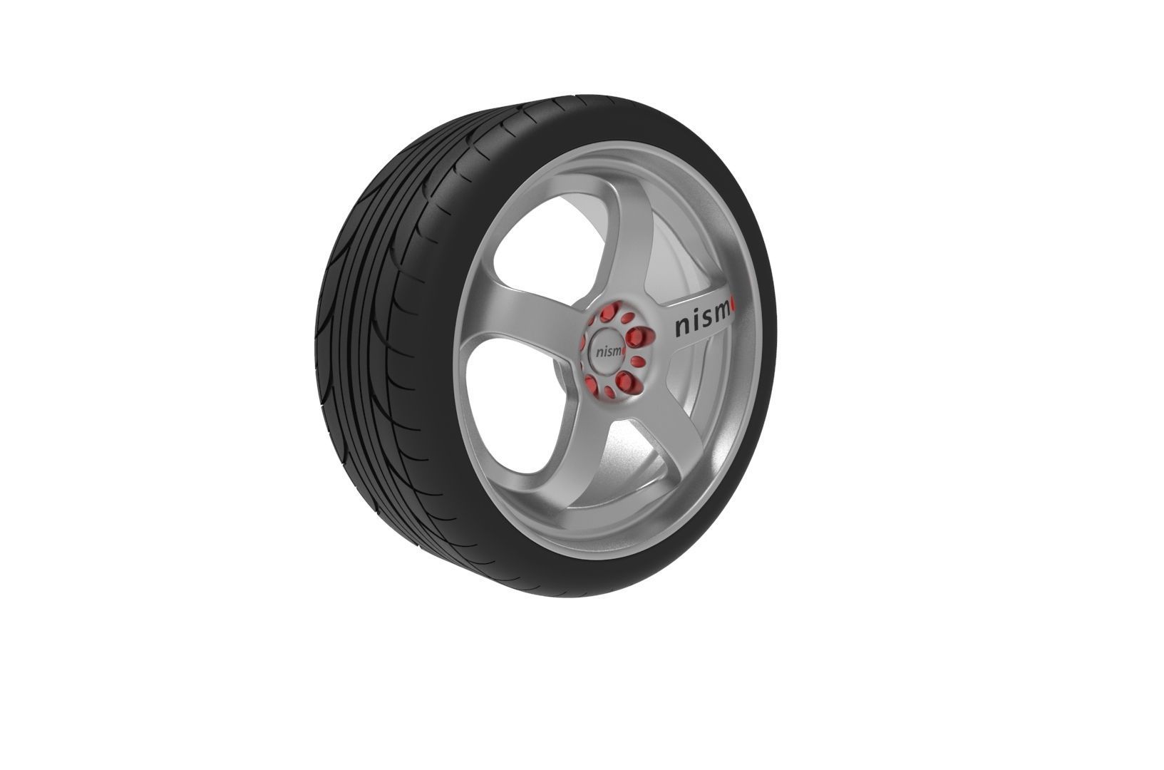 Car Wheels Rims Set Kit 3D model 3D printable | CGTrader