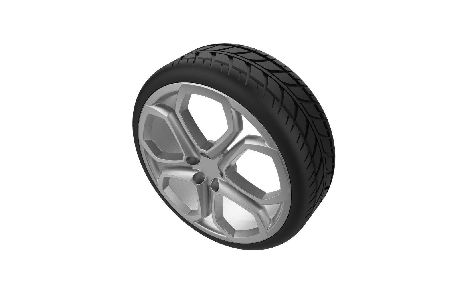 Car Wheels Rims Set Kit 3D model 3D printable | CGTrader