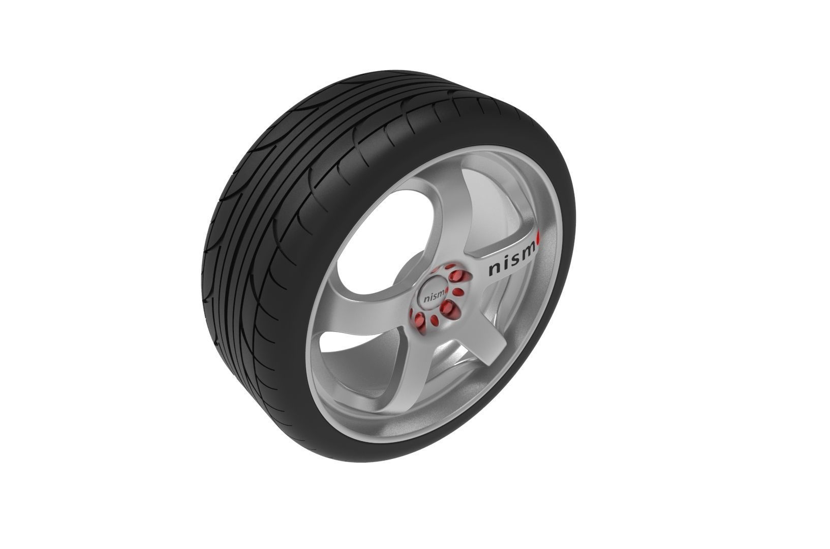 Car Wheels Rims Set Kit 3D model 3D printable | CGTrader