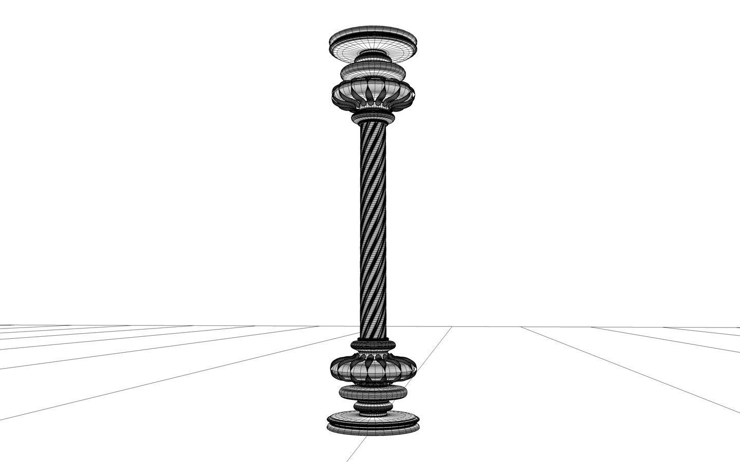 Central round Piller free 3D model | CGTrader