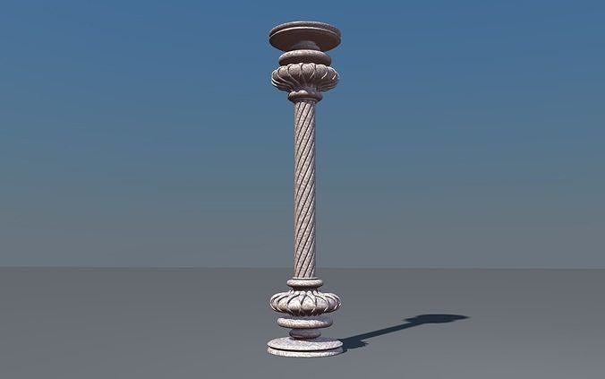 Central round Piller free 3D model | CGTrader