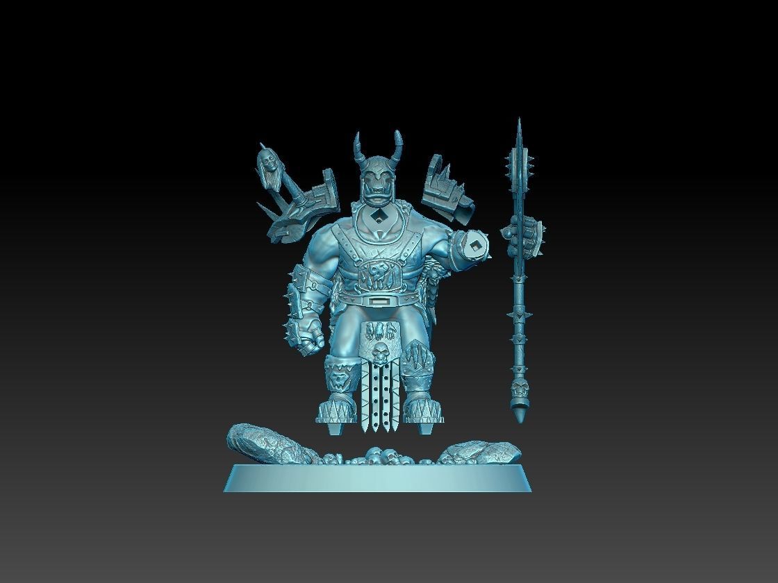 orc warboss warhammer 3D model 3D printable | CGTrader