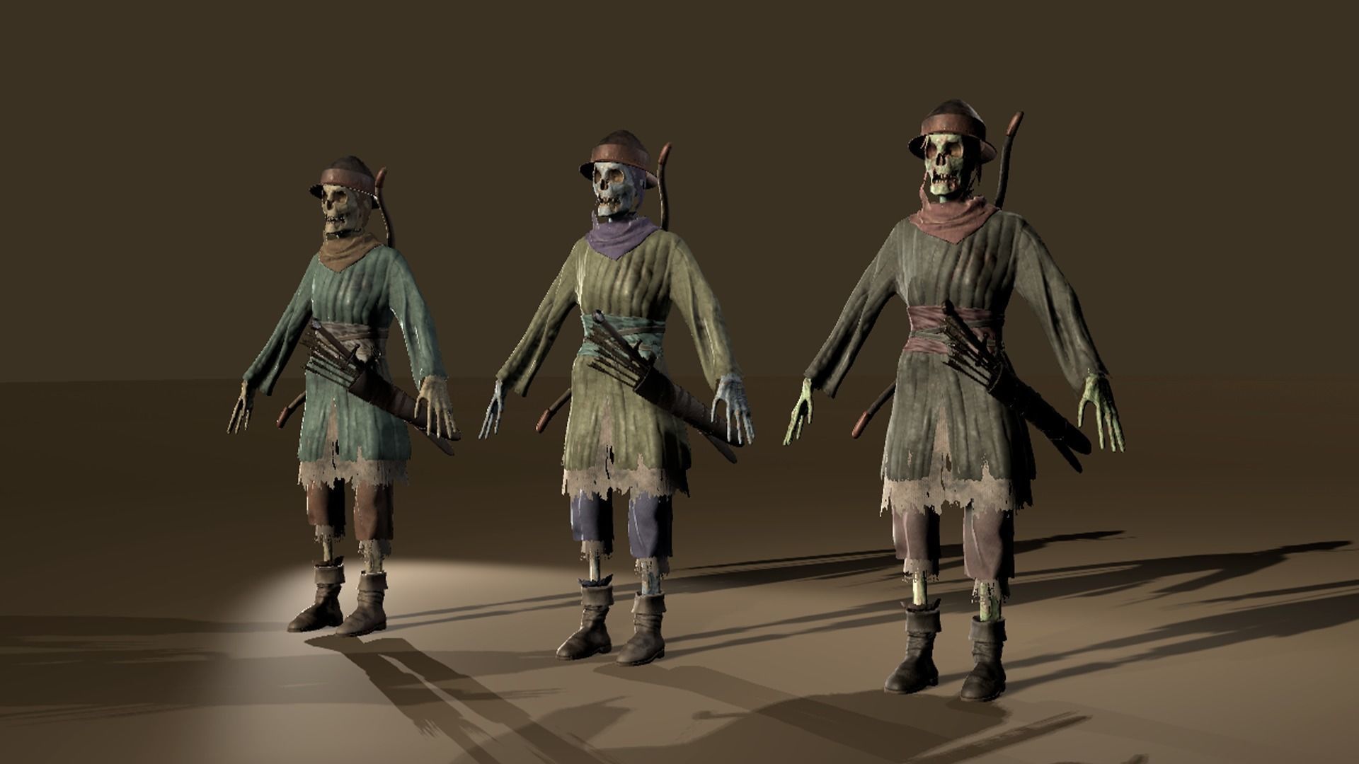 3D model Medieval Skeleton Archer VR / AR / low-poly | CGTrader