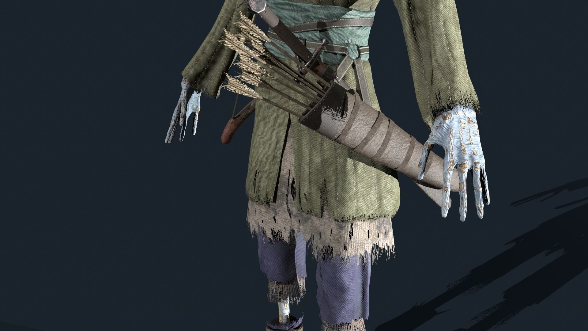 3D model Medieval Skeleton Archer VR / AR / low-poly | CGTrader