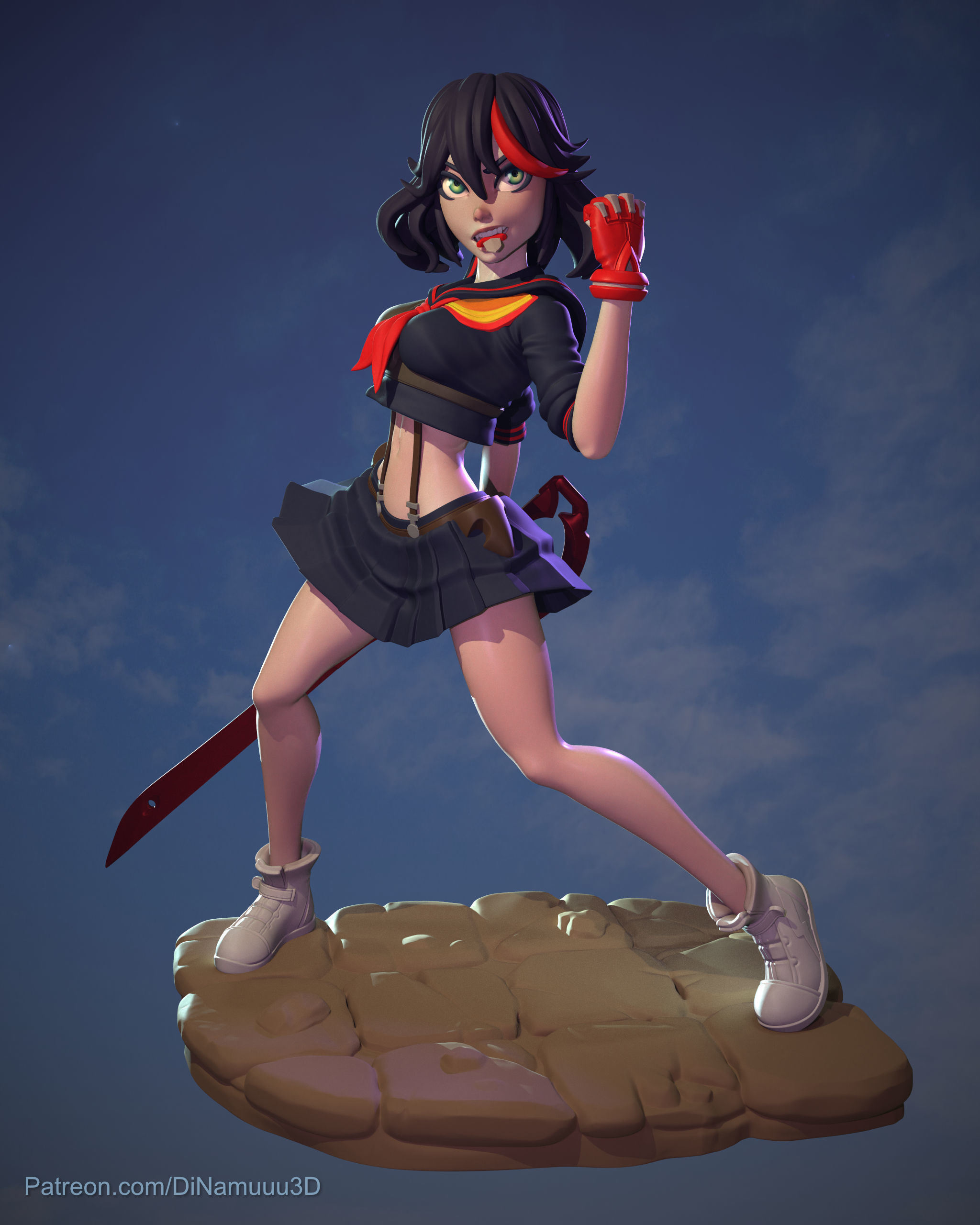 Ryuko Matoi School Uniform Kill La Kill 3D Print Model 3D model 3D ...