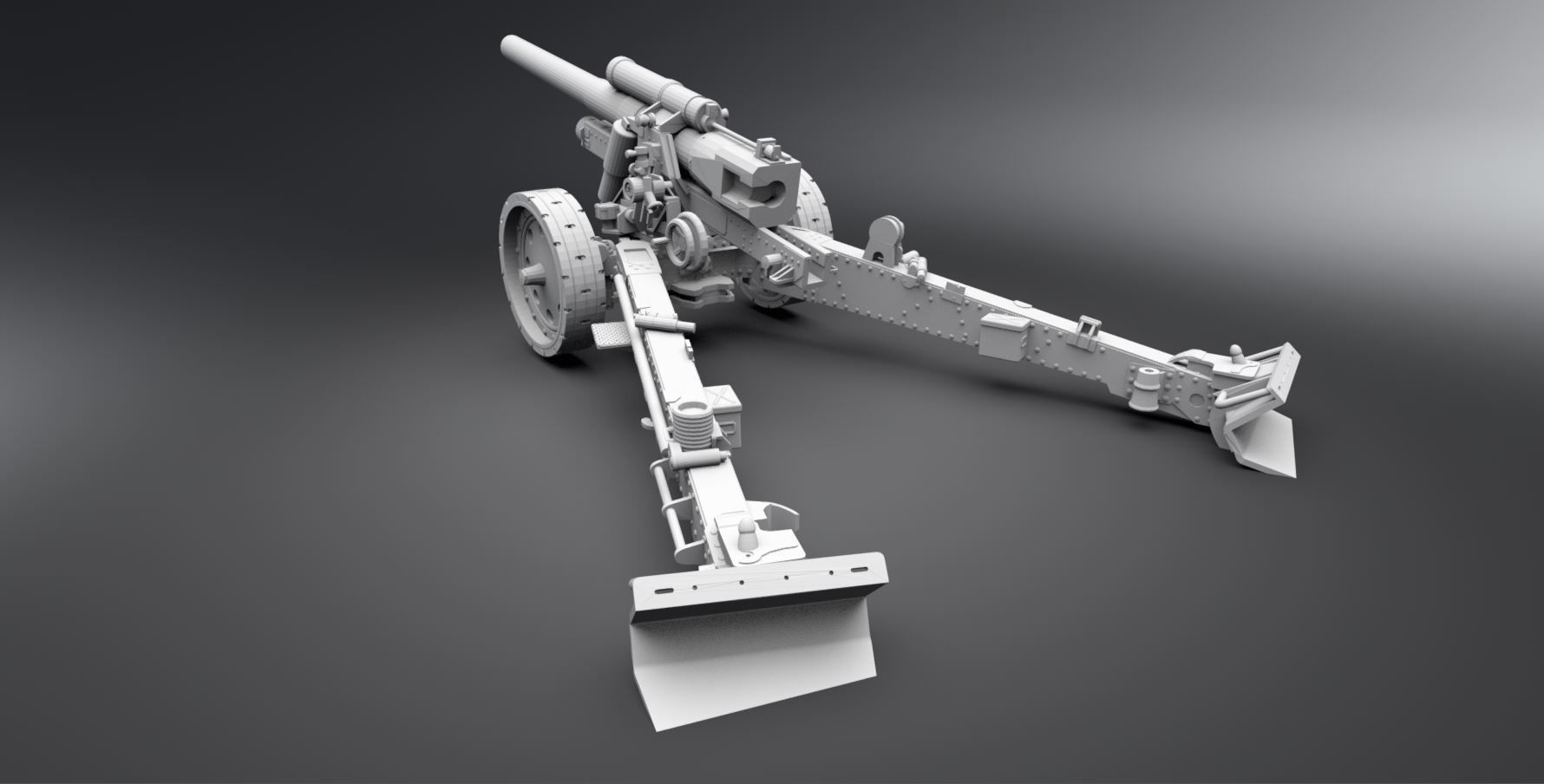 sFh 18 howitzer Scale model 3D model 3D printable | CGTrader