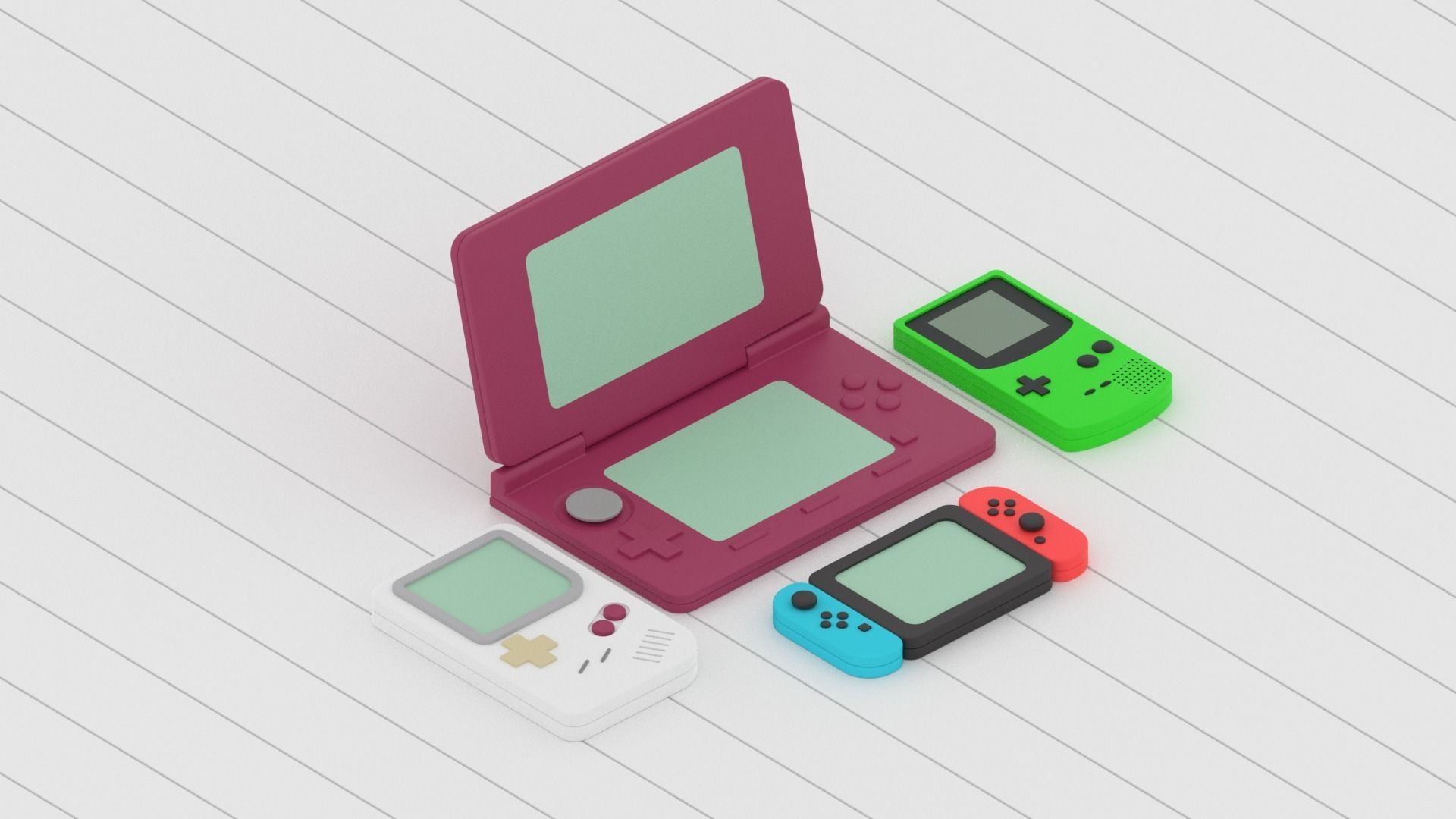 3D model Nintendo Game Consoles Collection VR / AR / low-poly | CGTrader