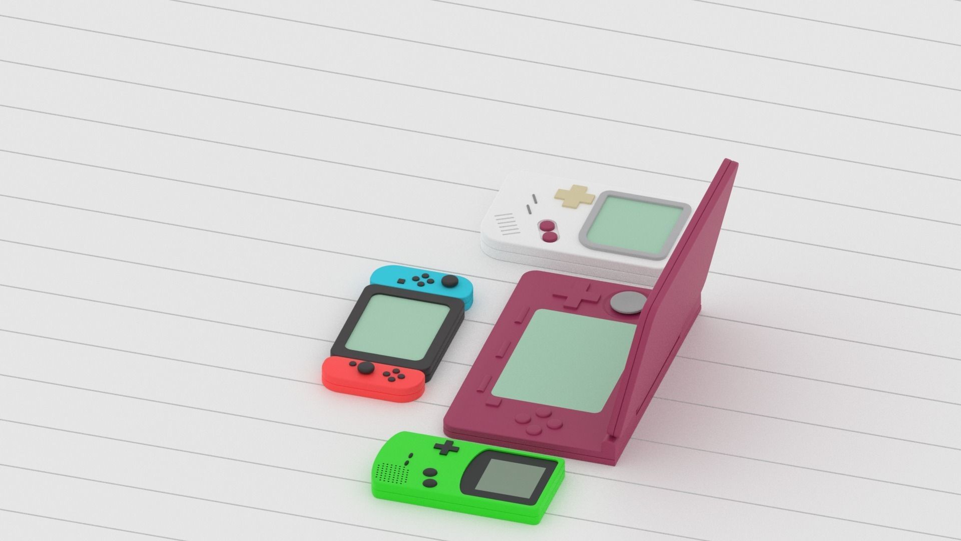 3D model Nintendo Game Consoles Collection VR / AR / low-poly | CGTrader