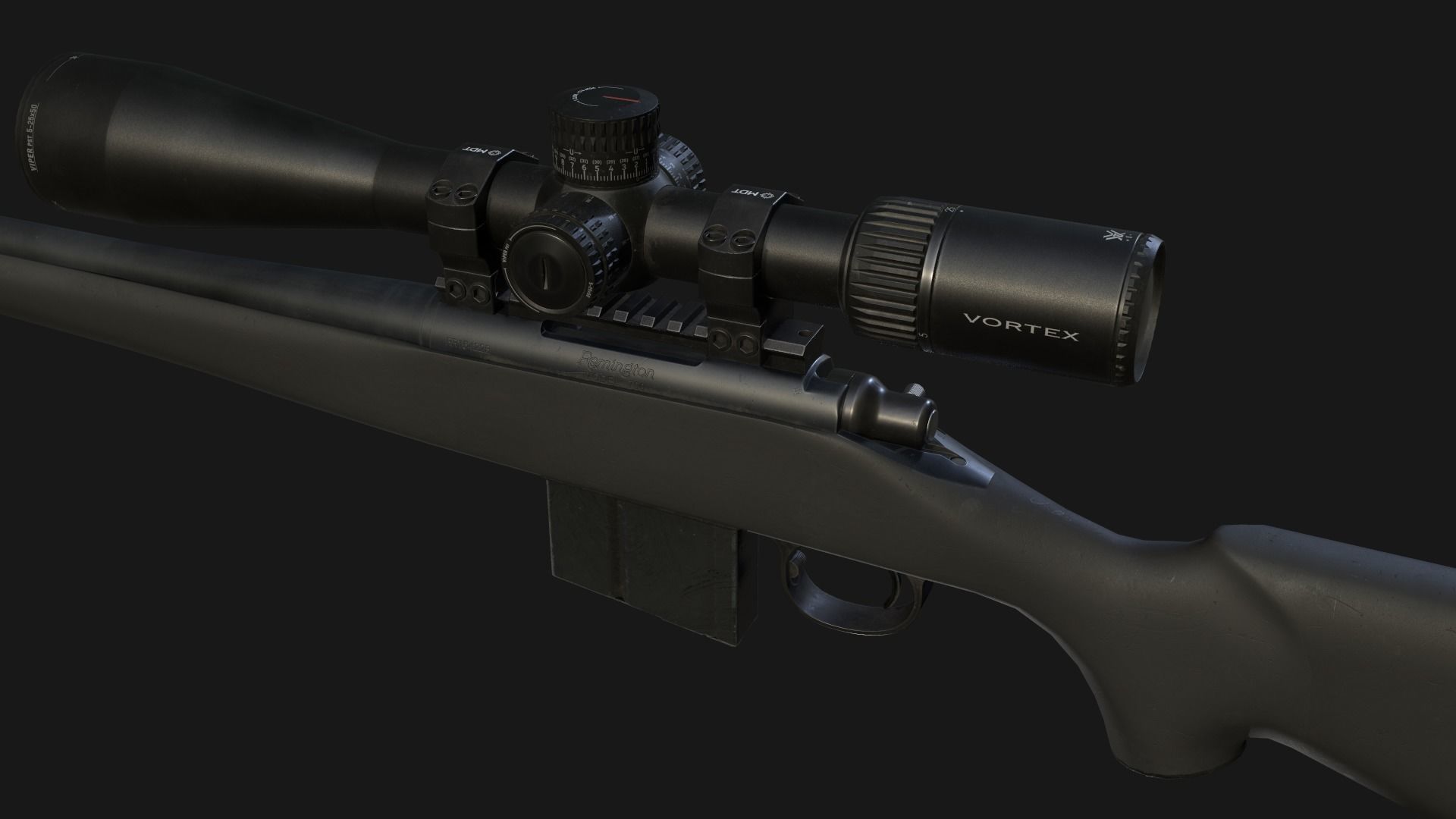 3D model Remington 700 short action sniper rifle VR / AR / low-poly ...