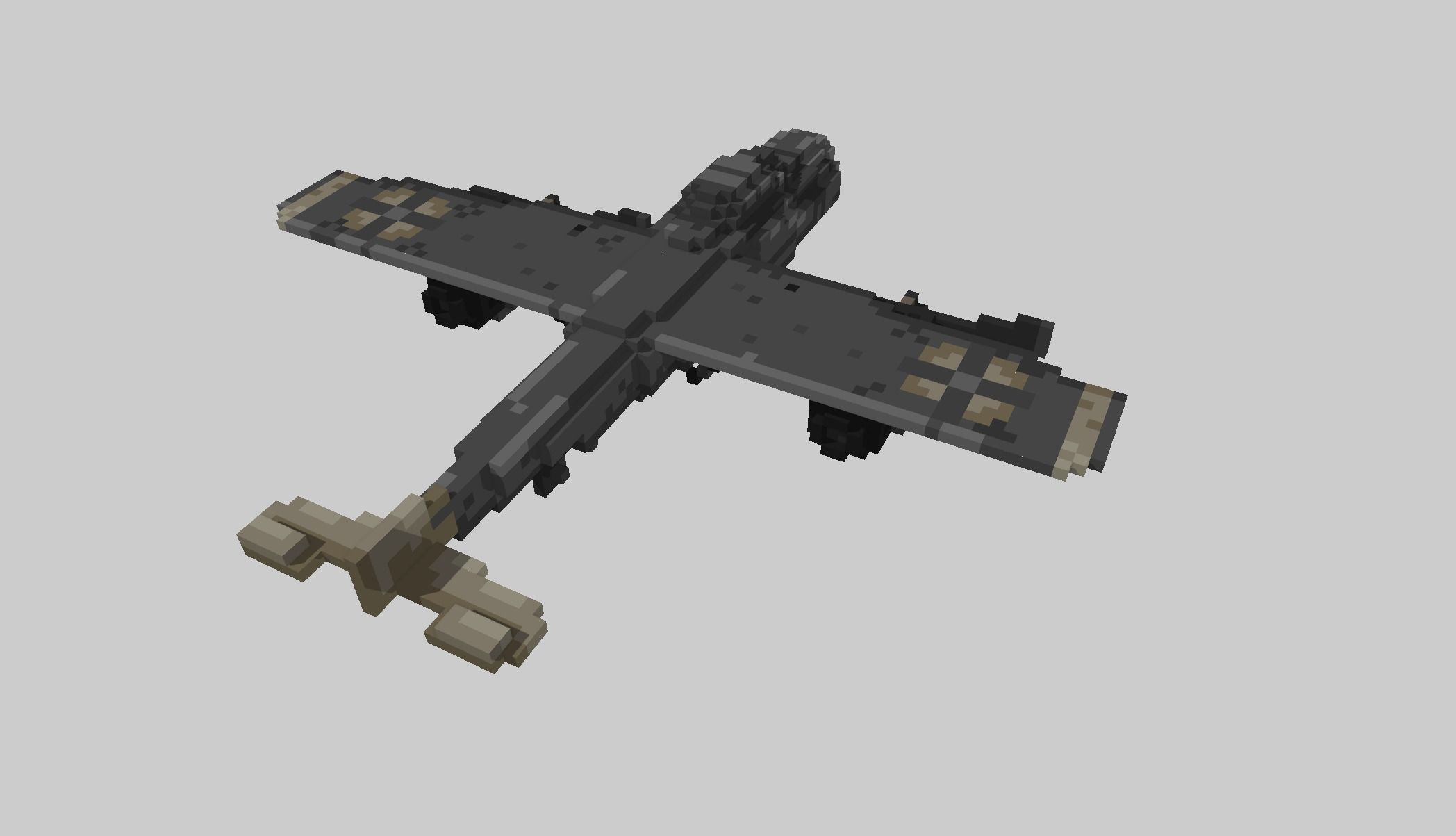 LowPoly Plane Pixel Art free VR / AR / low-poly 3D model | CGTrader