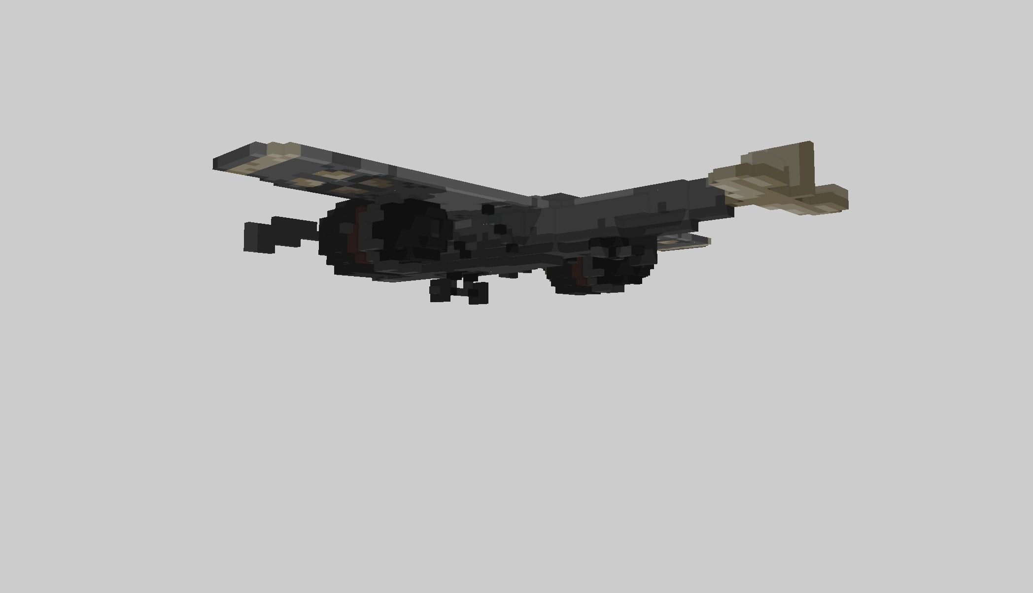 LowPoly Plane Pixel Art free VR / AR / low-poly 3D model | CGTrader