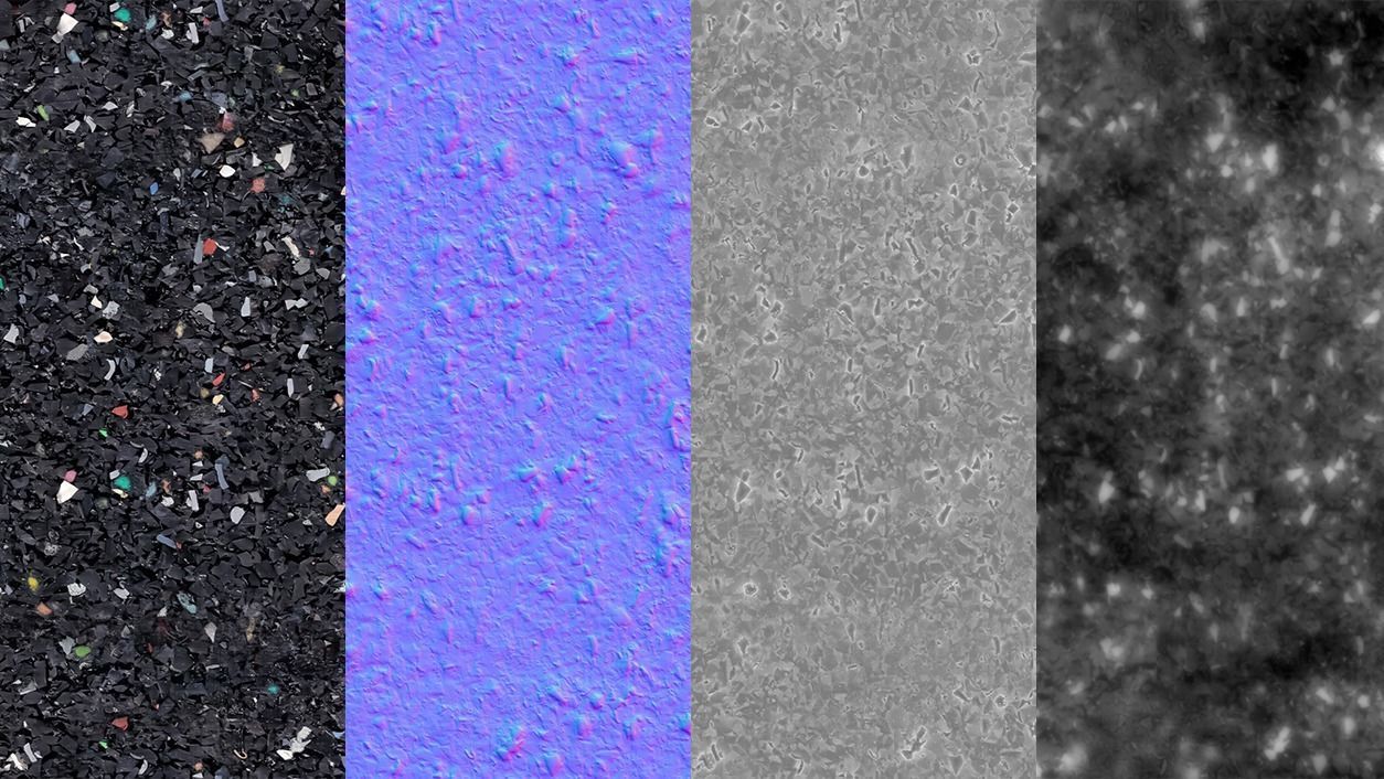 2k seamless recycled rubber mat Texture | CGTrader