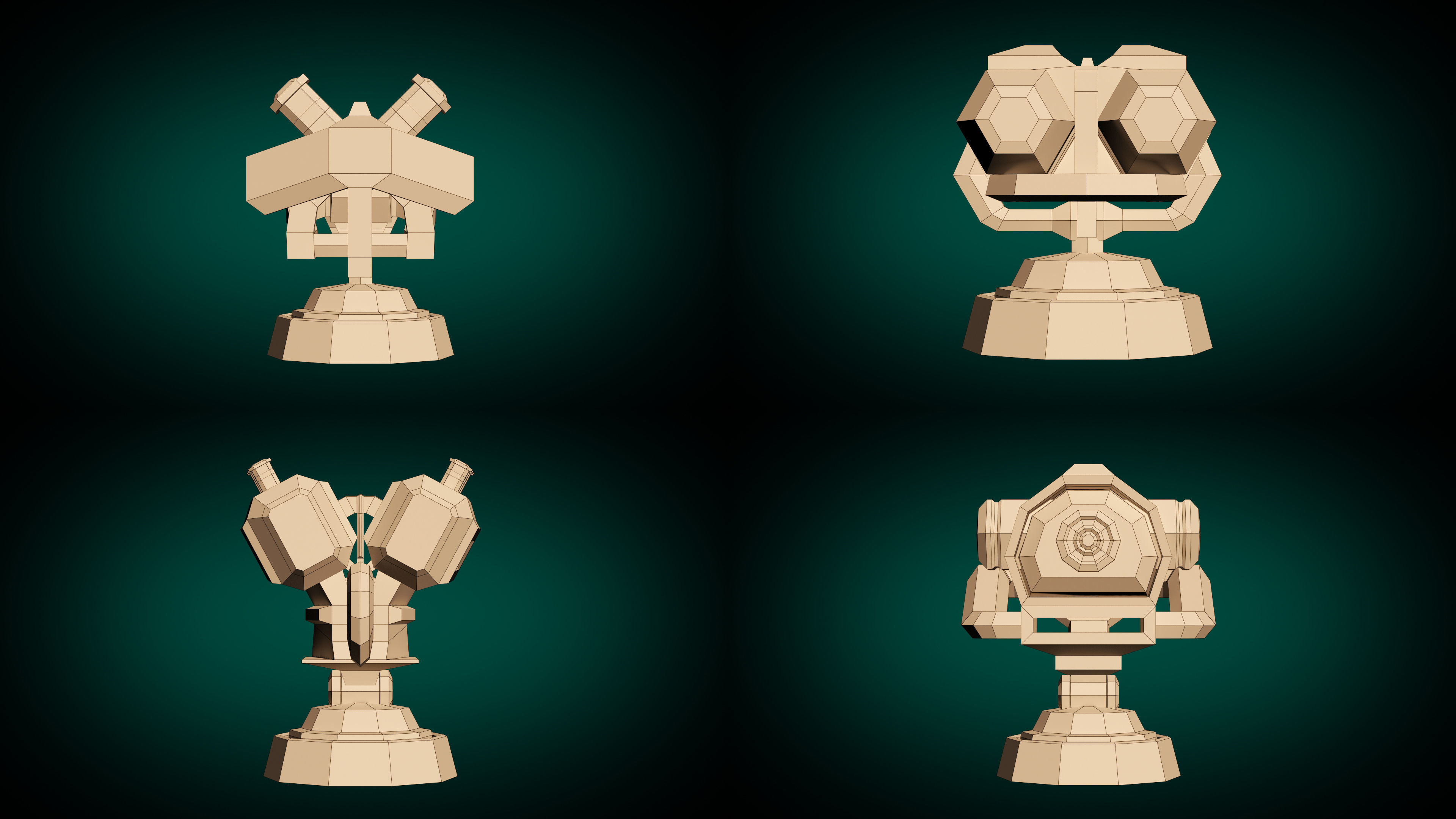 3D model Low Poly Laser Gun Pack 01 VR / AR / low-poly | CGTrader