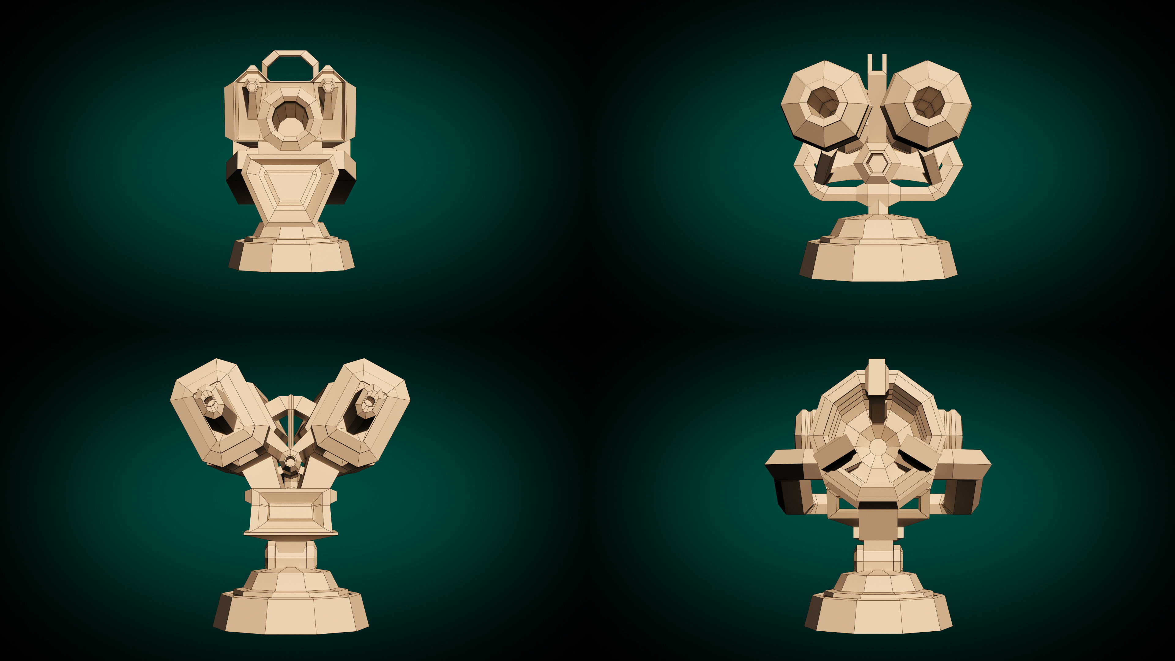 3D model Low Poly Laser Gun Pack 01 VR / AR / low-poly | CGTrader