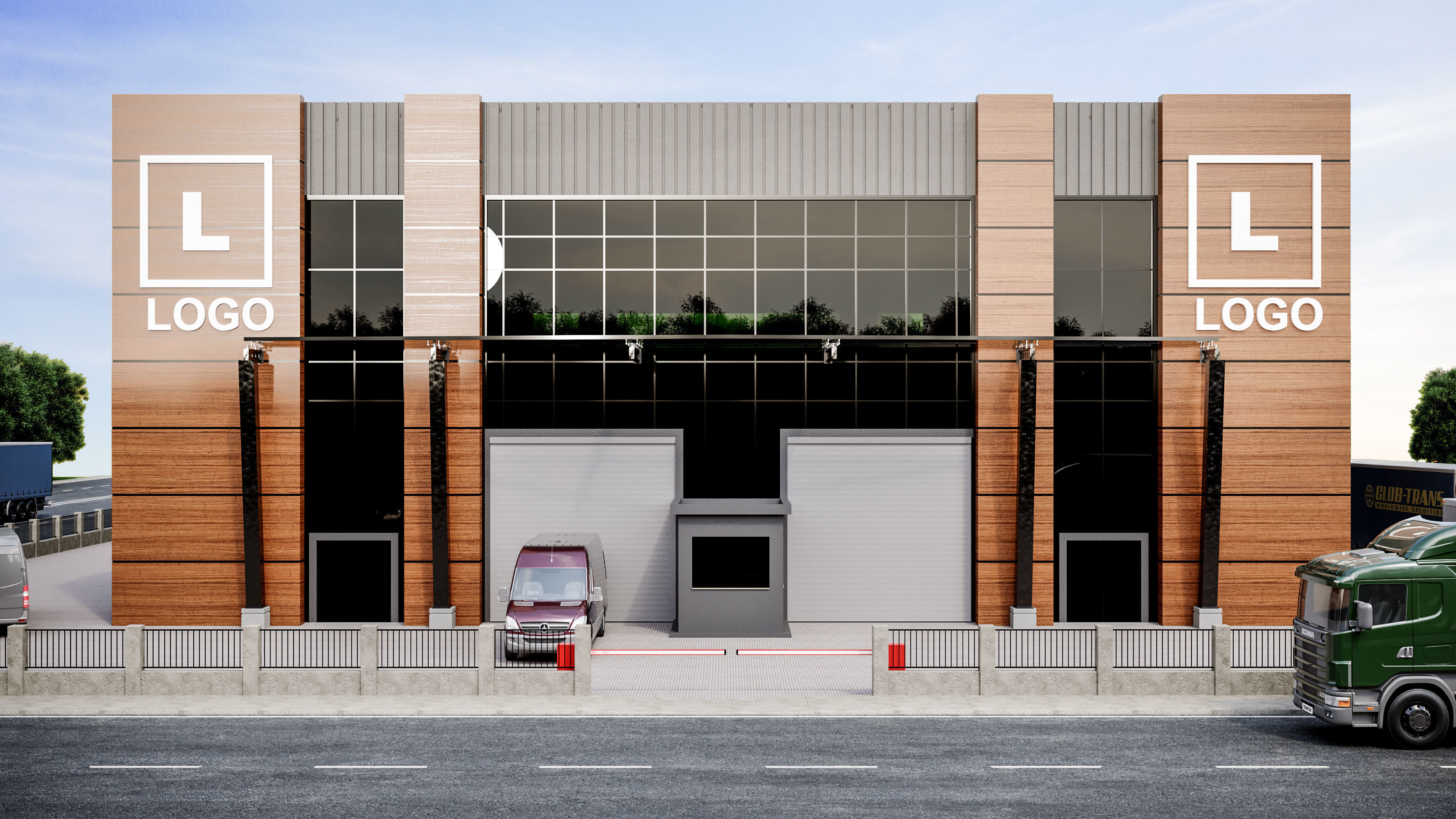 Factory Exterior Design 3D model | CGTrader