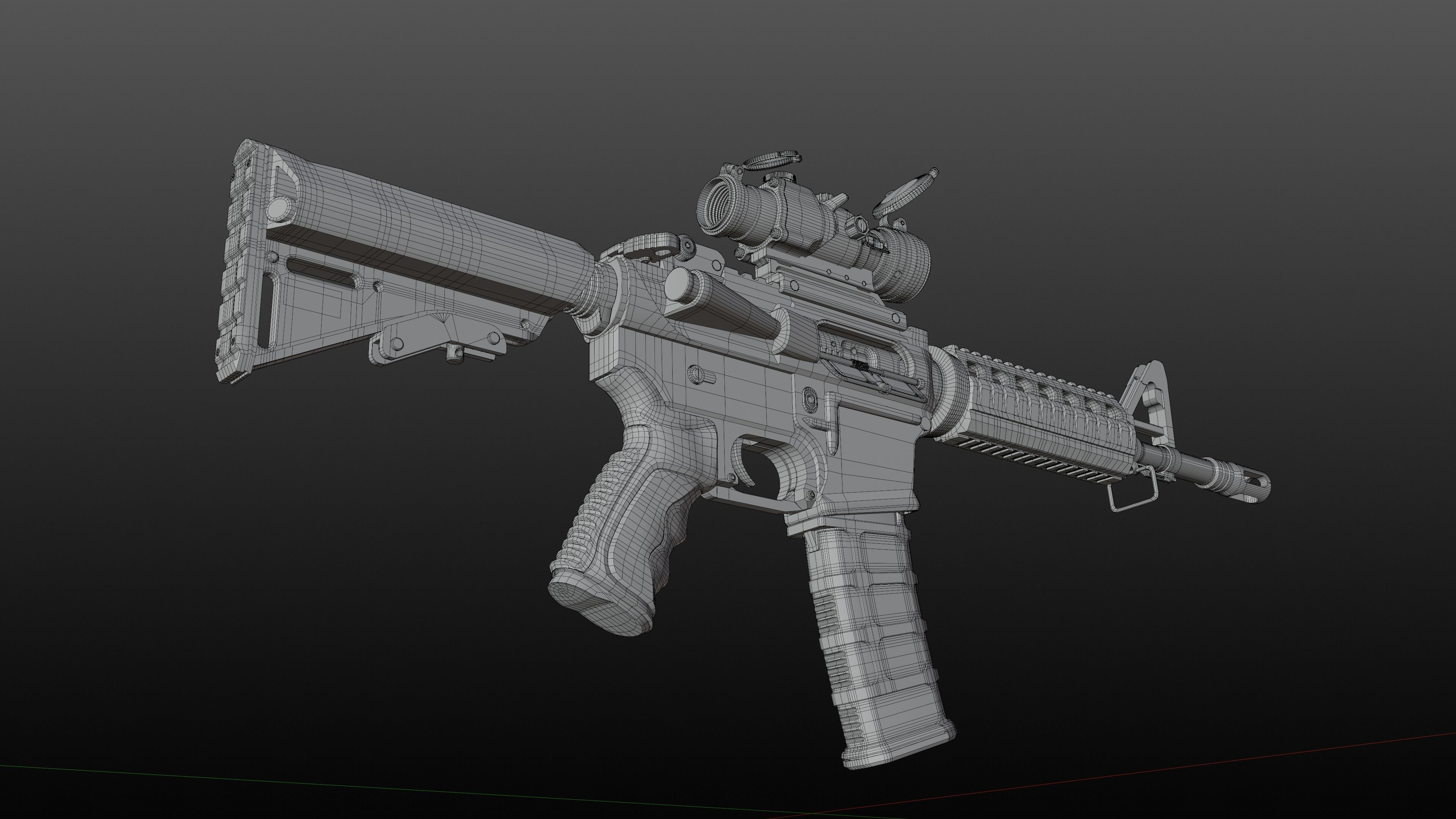 3D model M4 assault rifle VR / AR / low-poly | CGTrader