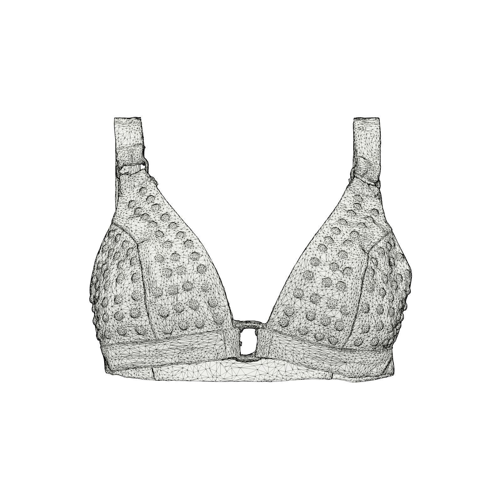 Studded Leather Bra 3D model | CGTrader