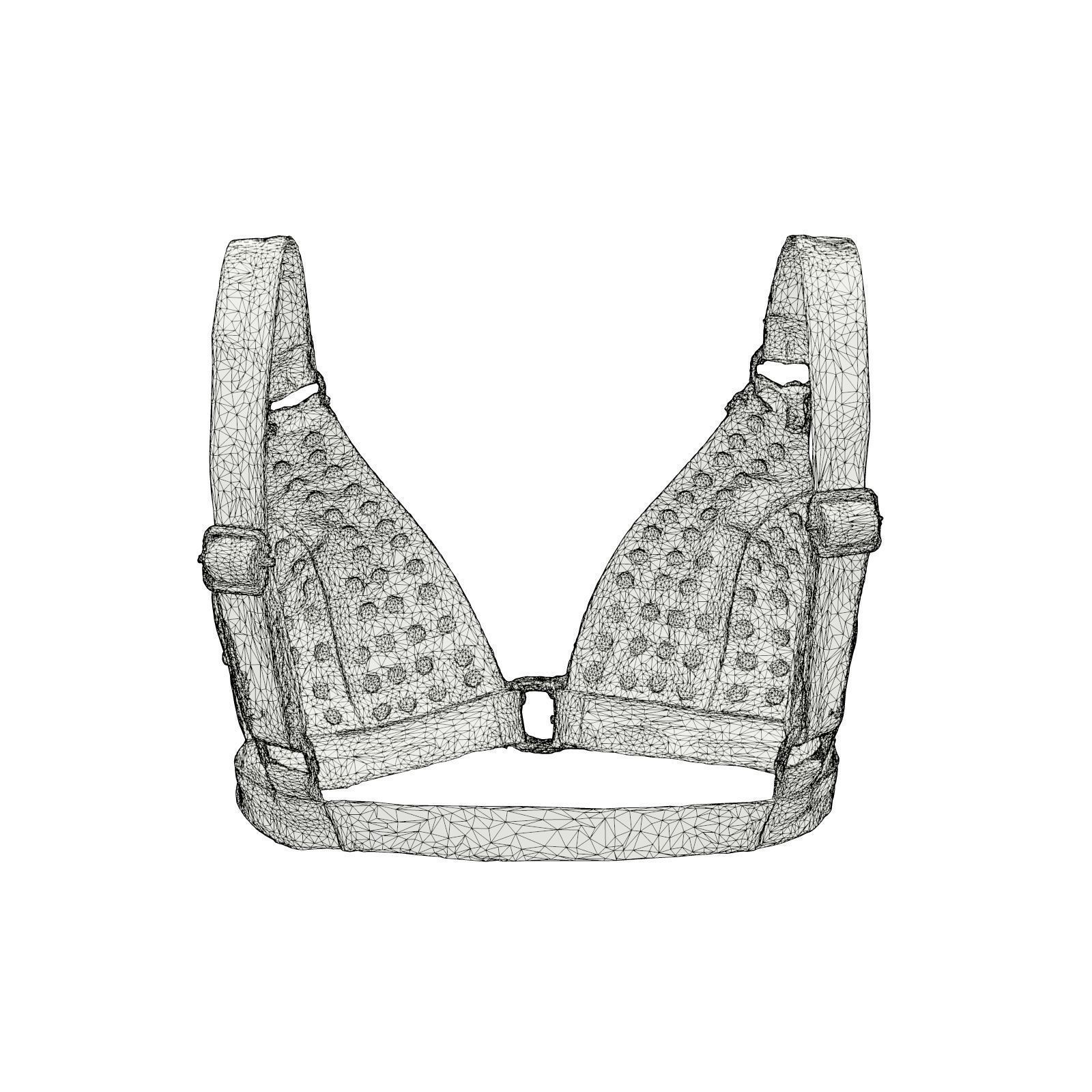 Studded Leather Bra 3D model | CGTrader
