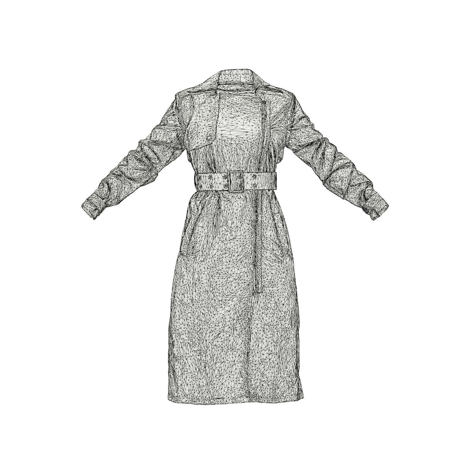 Shiny Trench 3D model | CGTrader