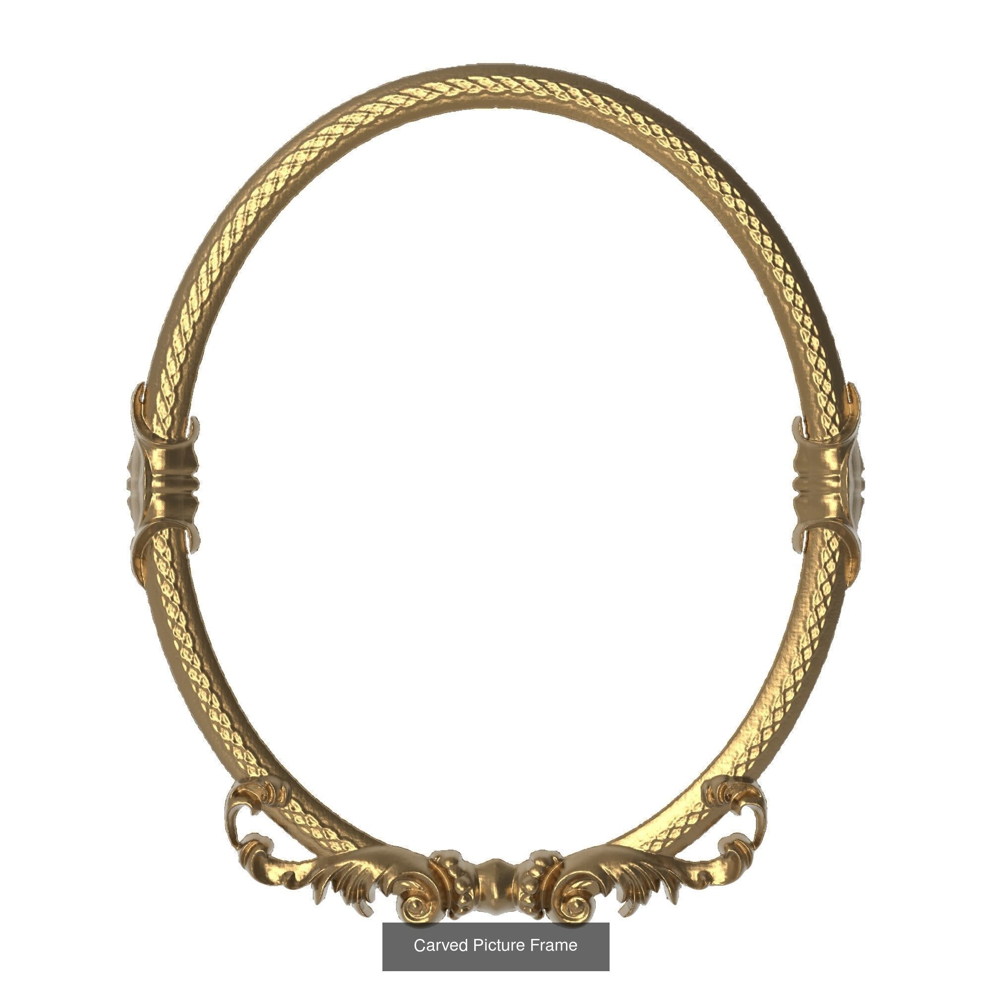 10 carved round frames set 3D Model Collection | CGTrader