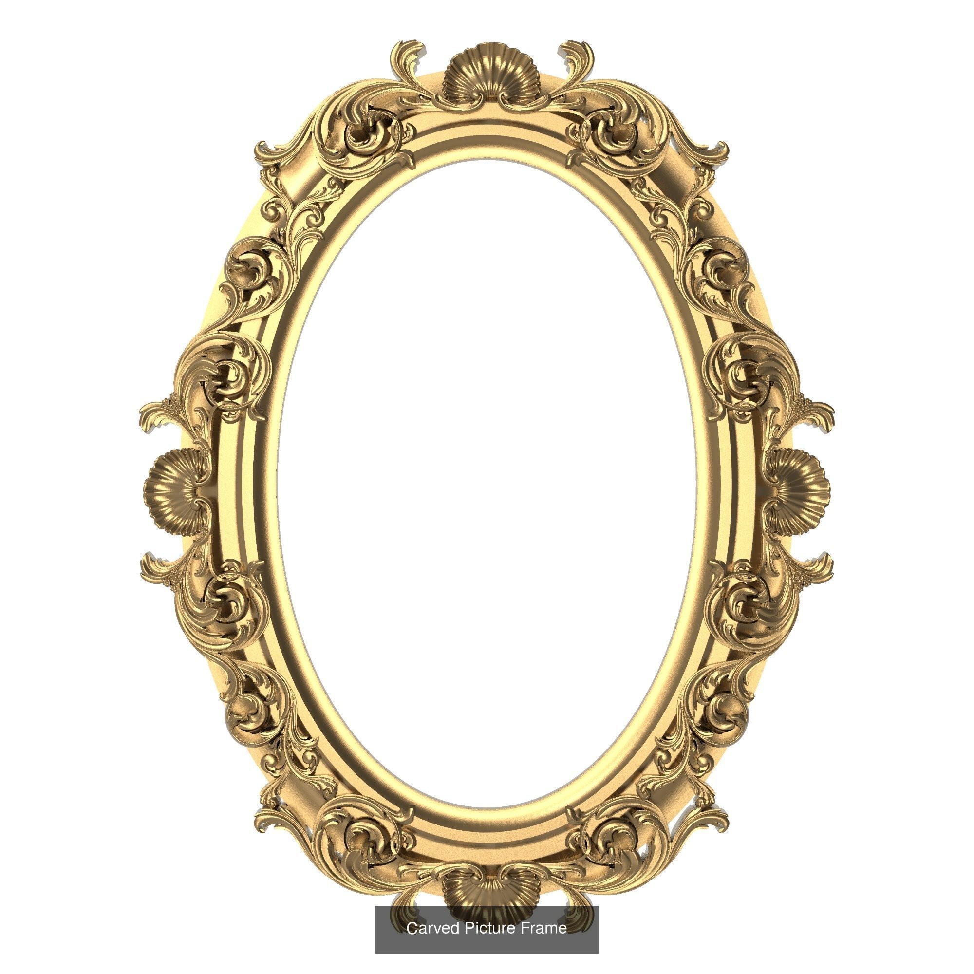 10 carved round frames set 3D Model Collection | CGTrader