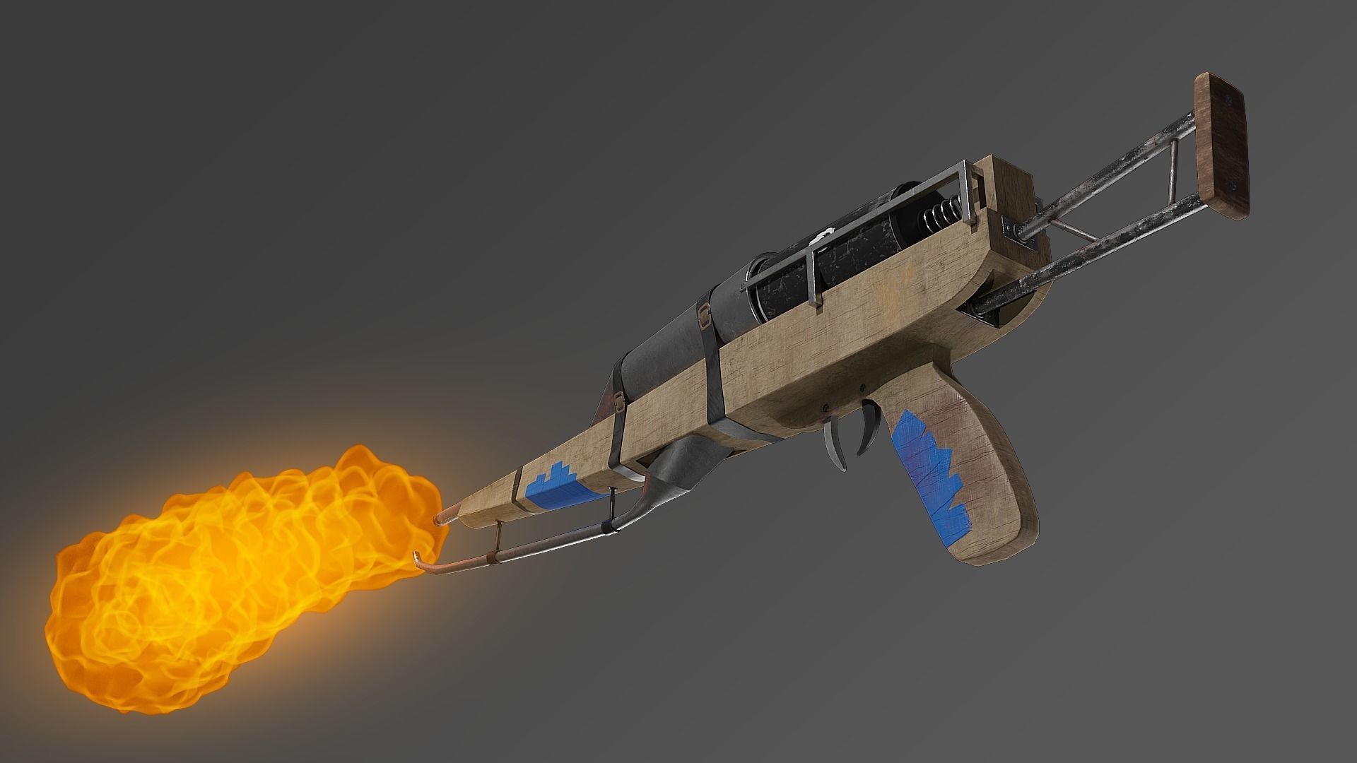 3D model Flamethrower for games VR / AR / low-poly | CGTrader