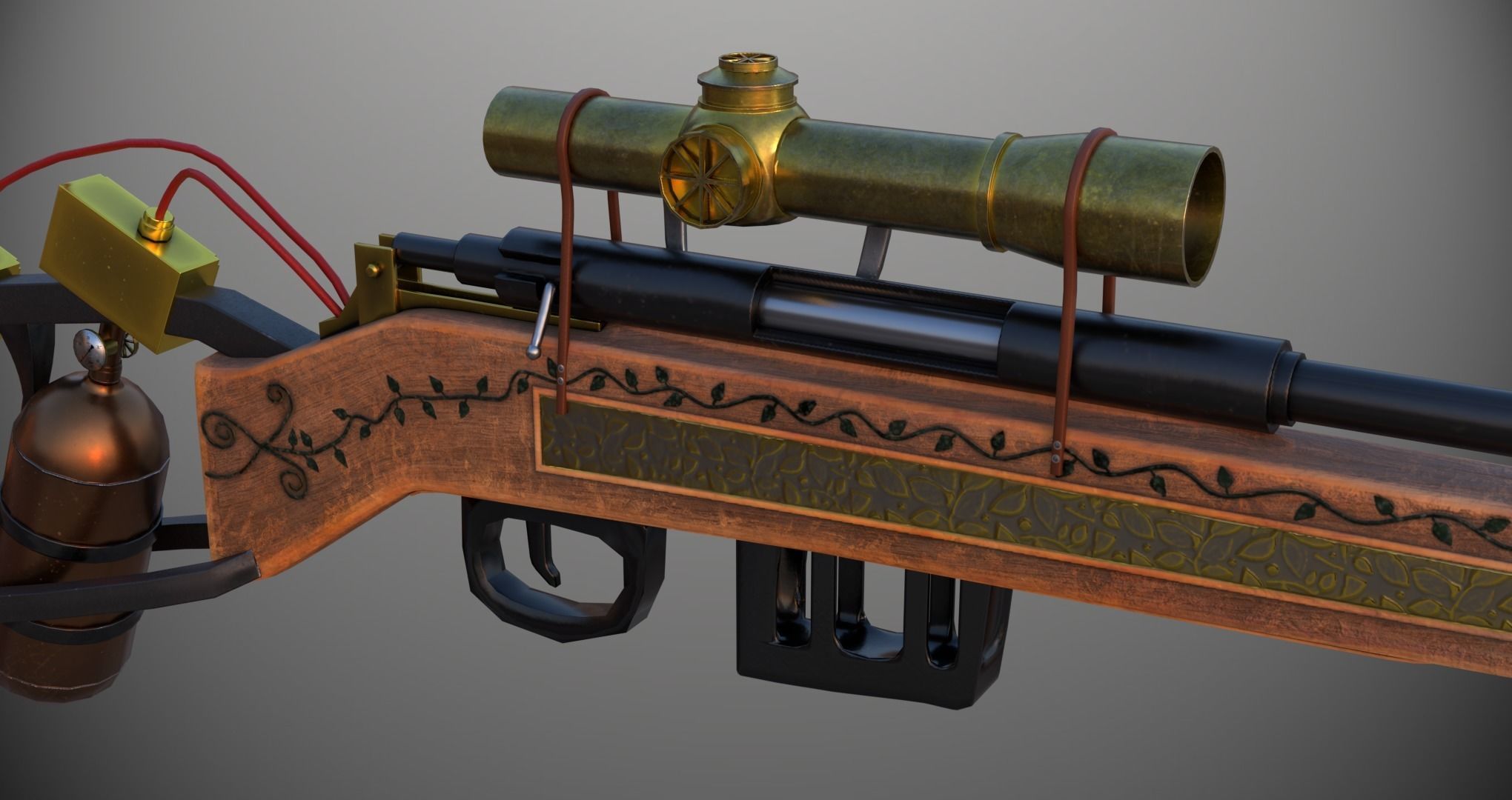 3D model SteamPunk Sniper VR / AR / low-poly | CGTrader