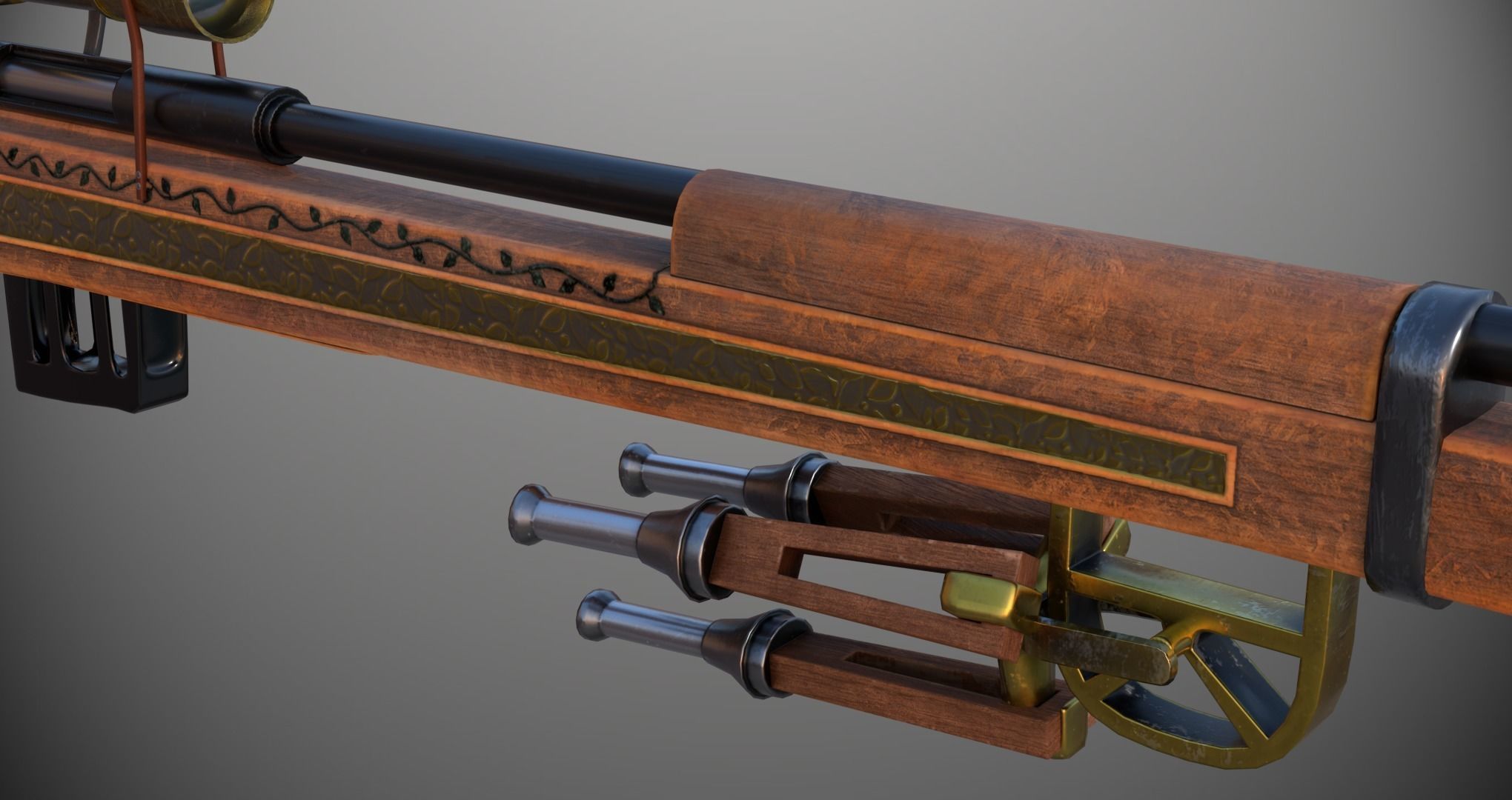 3D model SteamPunk Sniper VR / AR / low-poly | CGTrader