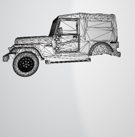 3D model Mahindra Thar 2015 CRDe With HQ Interior VR / AR / low-poly ...