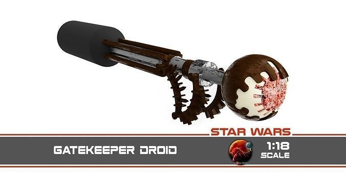 Jabbas Palace Gatekeeper droid 1-18 scale 3D model 3D printable | CGTrader