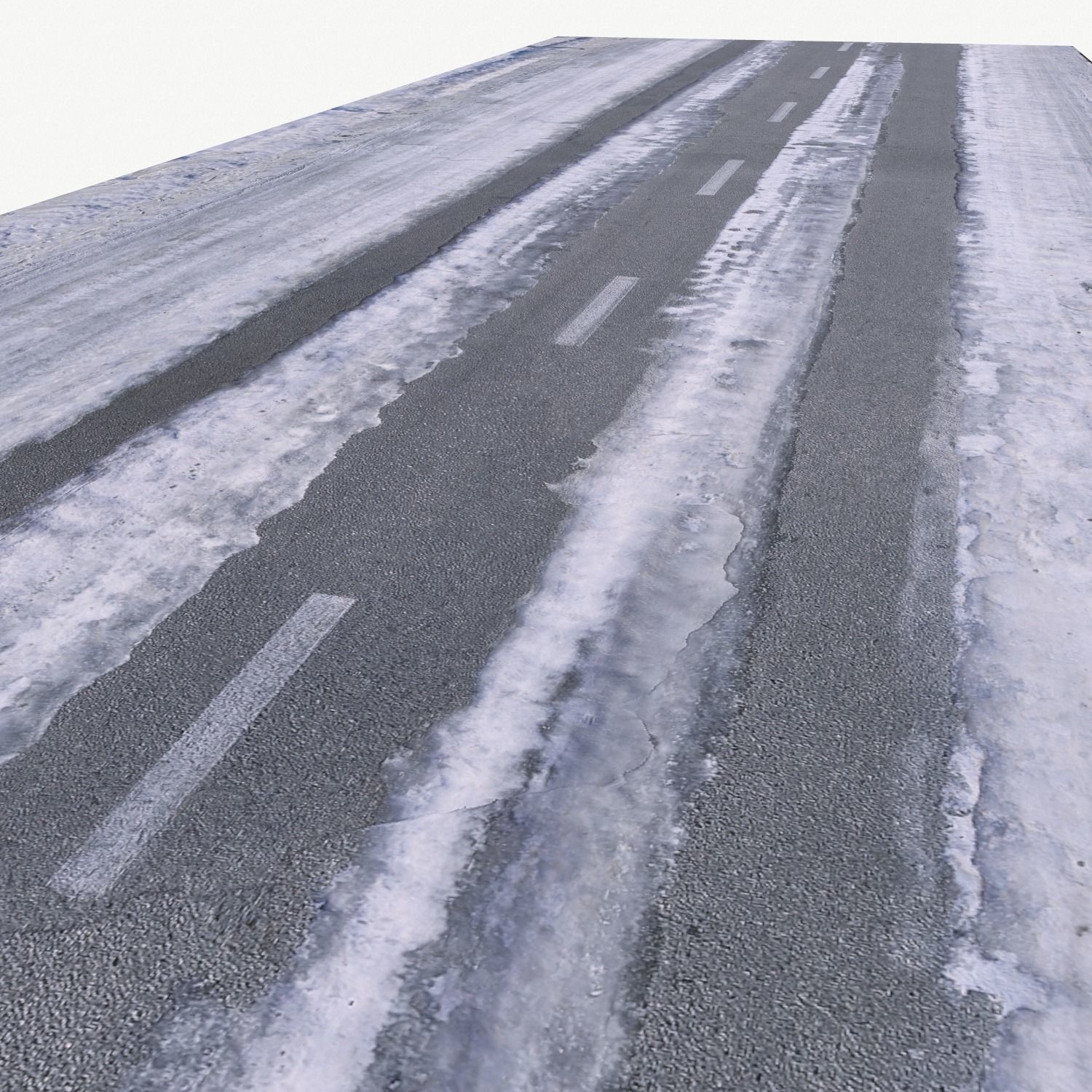 3D model Snow Road BPR Texture VR / AR / low-poly | CGTrader