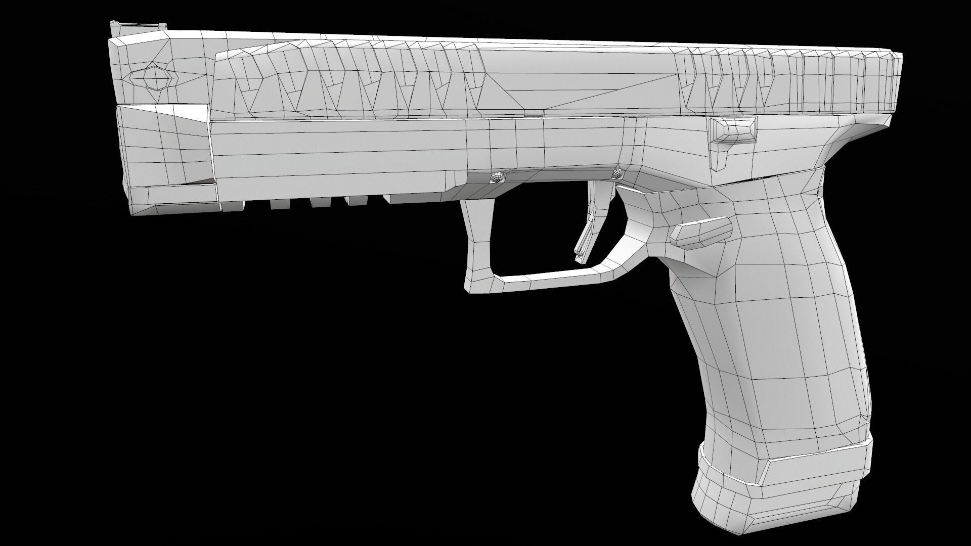 3D model Laugo Arms Alien Pistol with LaserSight Suppressor VR / AR ...
