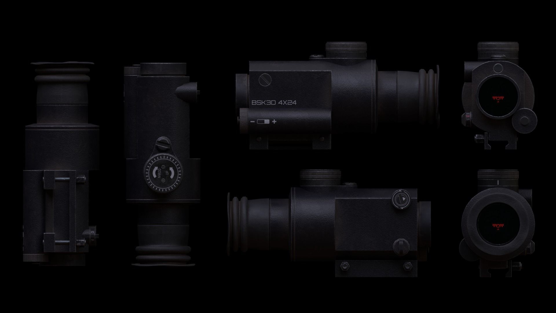 3D model Box Scope 4X24 Zoom VR / AR / low-poly | CGTrader