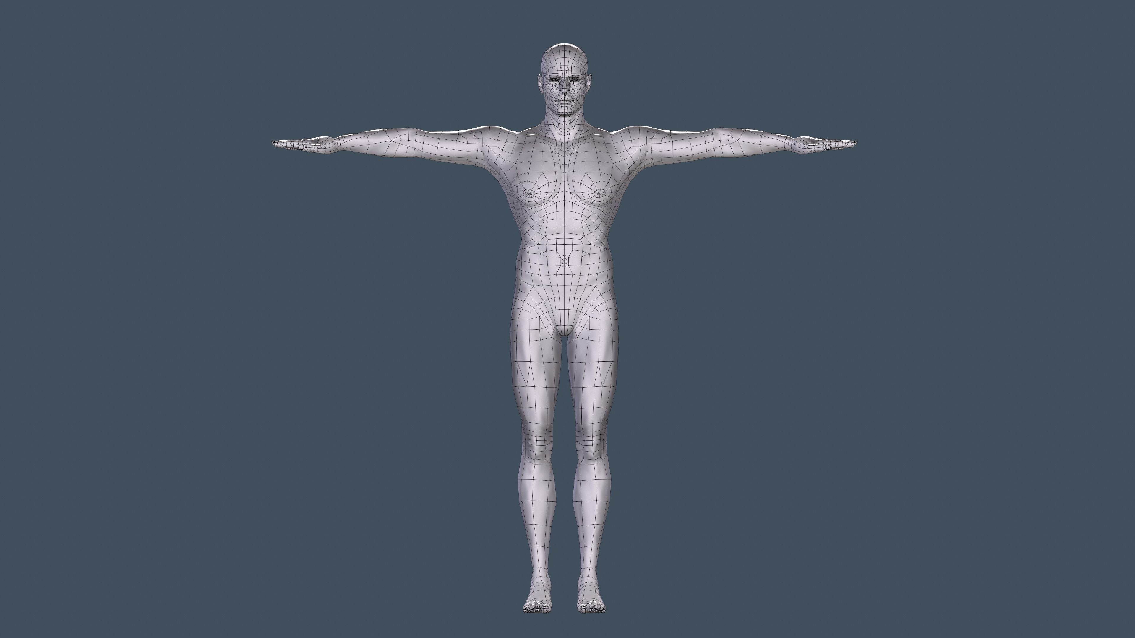 Base Meshes man game ready free VR / AR / low-poly 3D model rigged ...