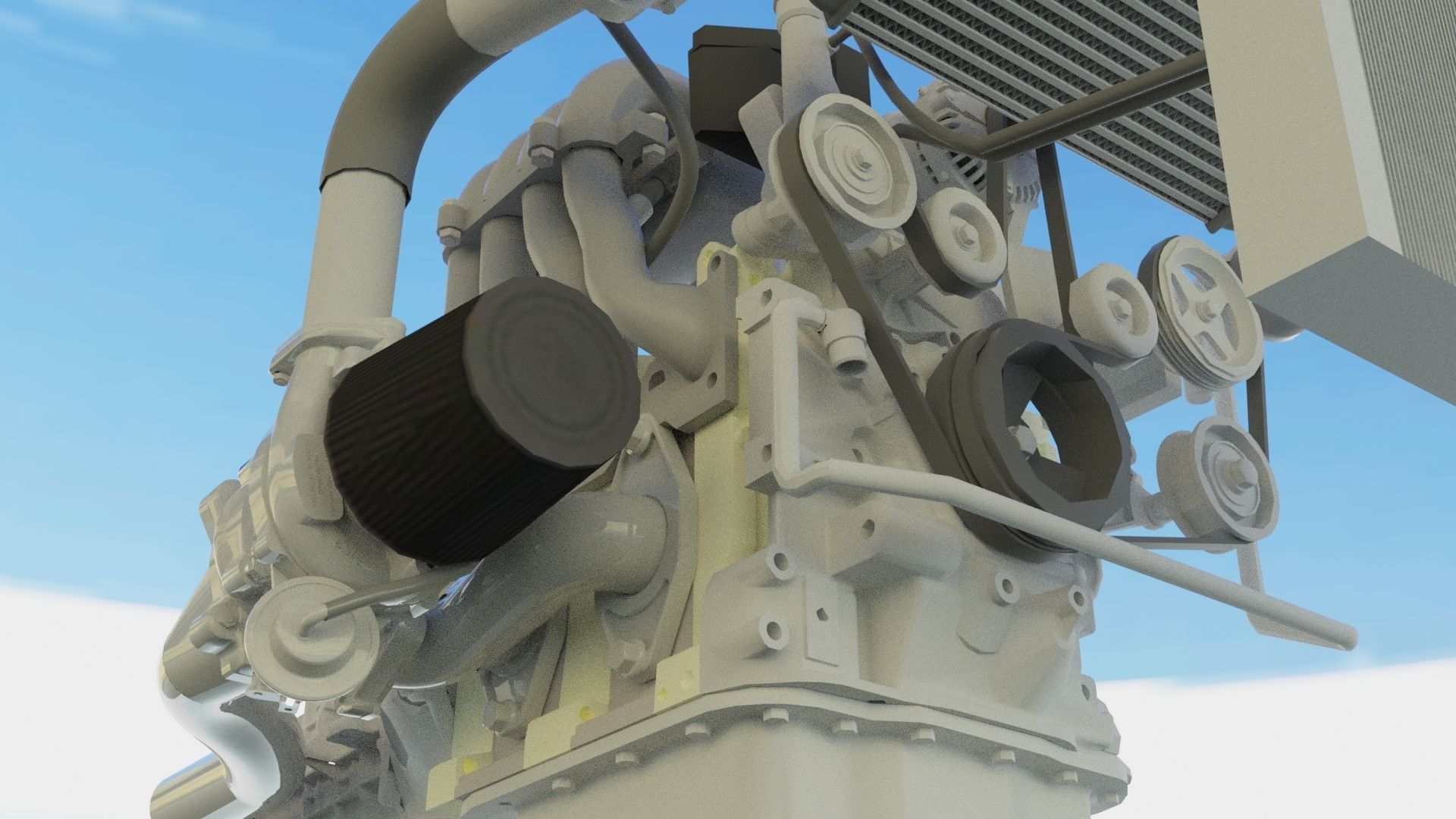 Rotary 13B RX7 MAZDA Custom turbo setup complete engine 3D model | CGTrader