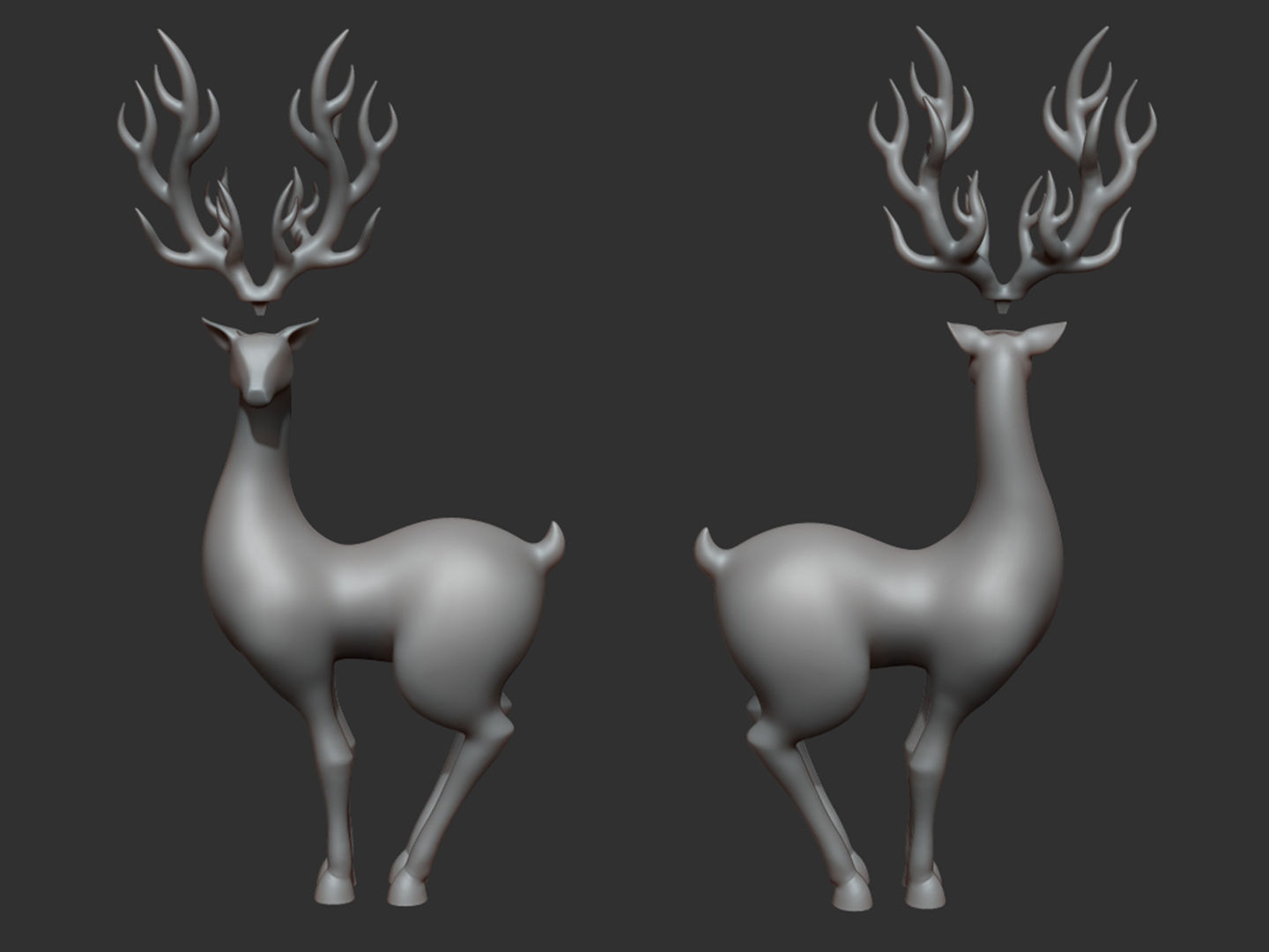 Stylized Deer 3D Print 3D model 3D printable | CGTrader