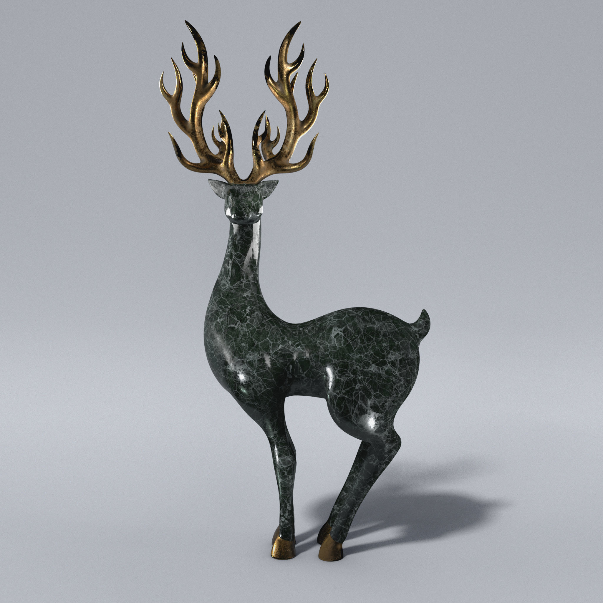Stylized Deer 3D Print 3D model 3D printable | CGTrader