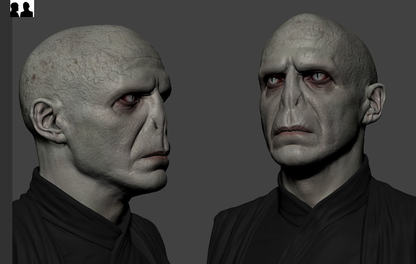 Lord Voldemort 3D model 3D printable | CGTrader