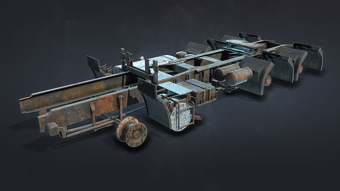 3D model Semi-Trailer Truck Frame Rusty VR / AR / low-poly | CGTrader