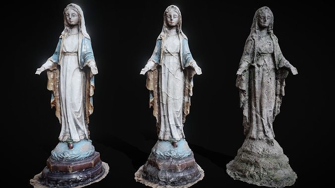 3D model Saint Mary Statue VR / AR / low-poly | CGTrader